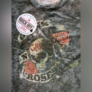 Guns N’ Roses | Tops | Guns N Roses Cropped Sheer Top Small | Poshmark